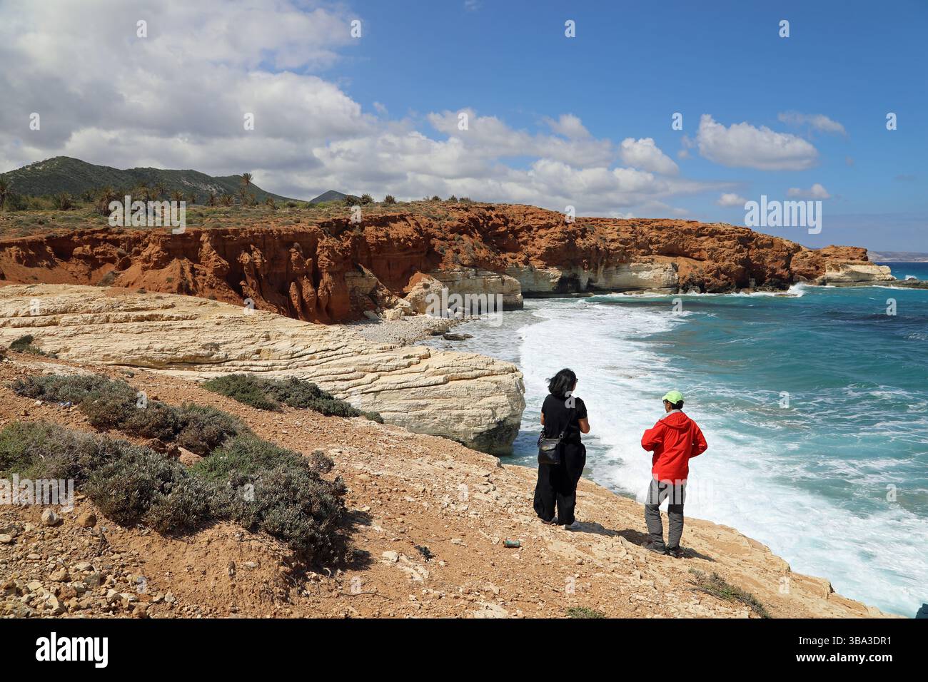 Mediterranean coast of East Libya near the seaside resort of Soussa ...