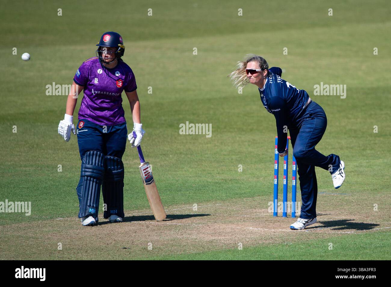Southampton, UK, 11 May 2025. Bex Tyson of Hampshire bowling during the ...