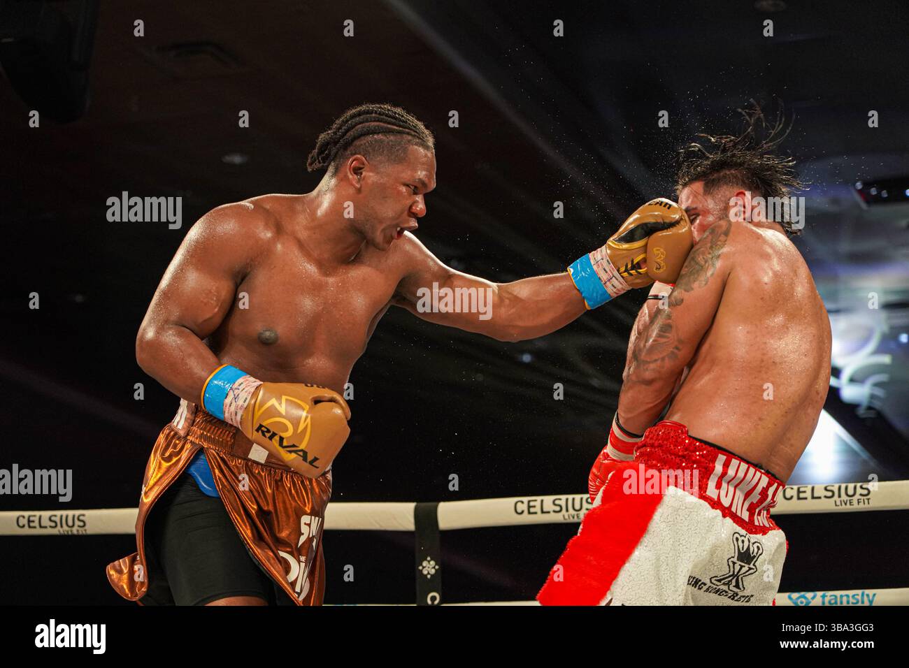 Orlando, Florida, USA, May 9, 2025, Danier Pero faces Cesar Navarro at the Royal Caribe Hotel ...