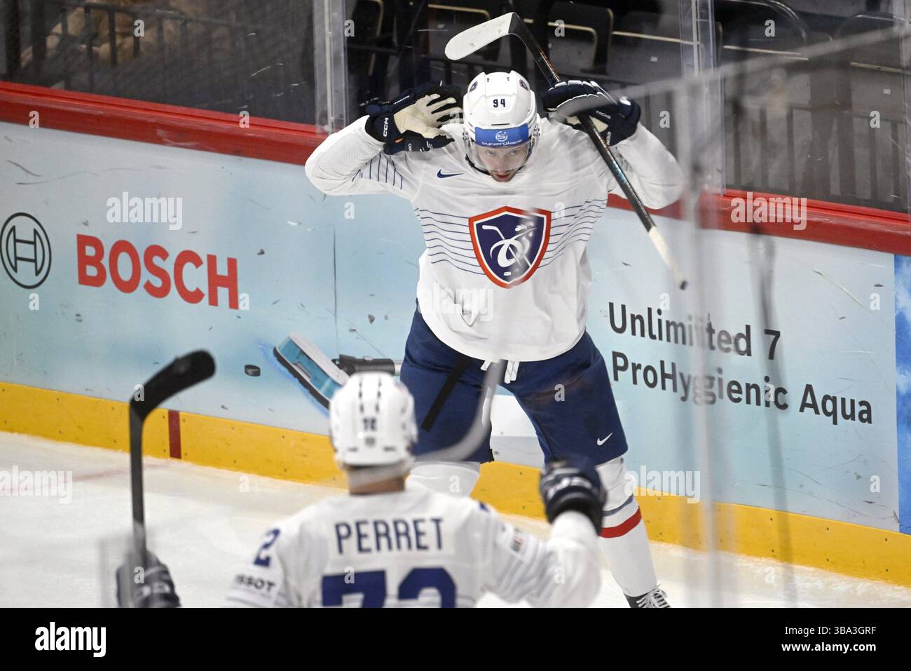 Stockholm, Sweden. 11th May, 2025. Tim Bozon (back) of France ...
