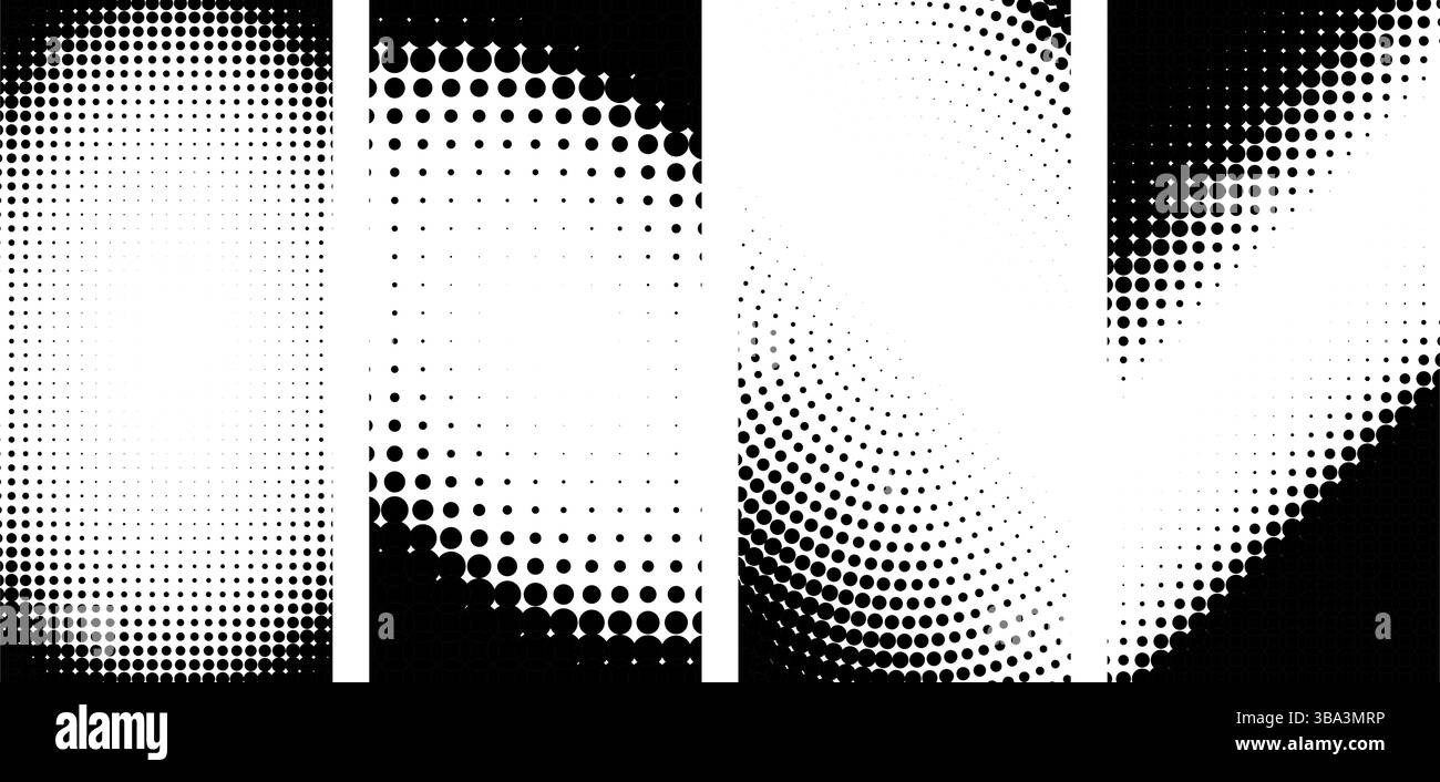 vertical halftone banner templates. Vector illustration Stock Vector ...