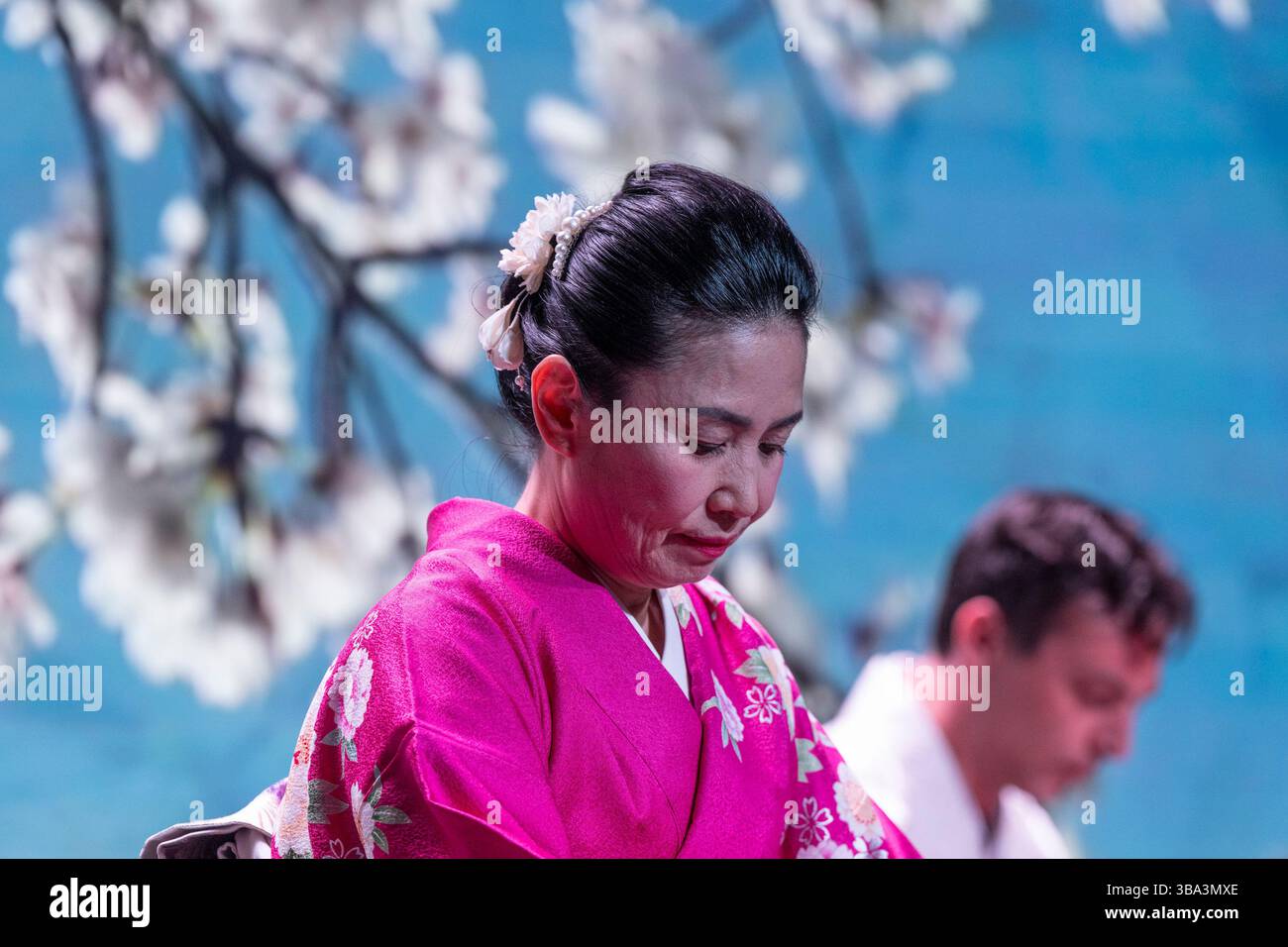 New York, USA. 09th May, 2025. Masayo Ishigure on koto performs on ...