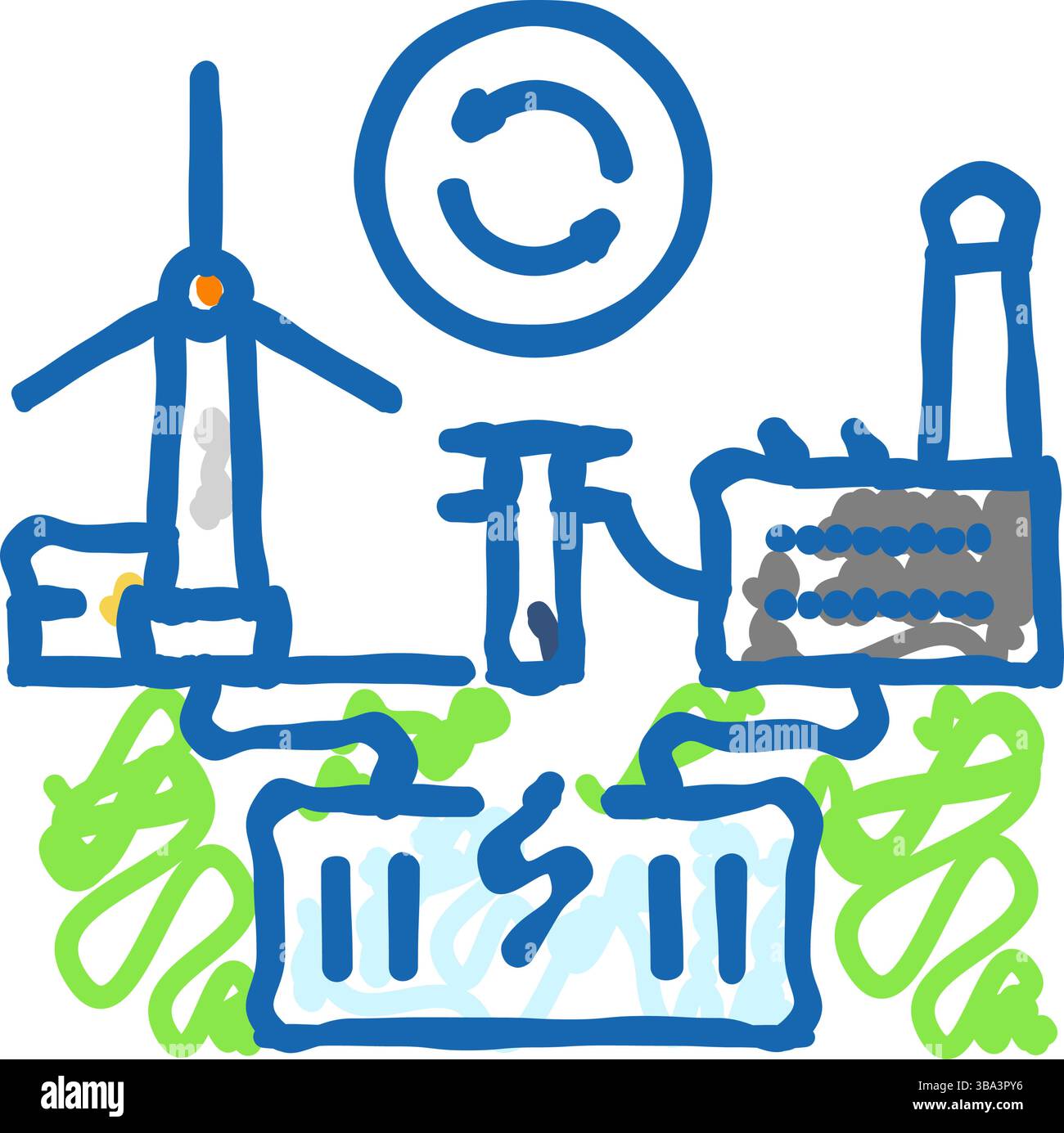 hybrid storage system icon doodle illustration Stock Vector Image & Art ...