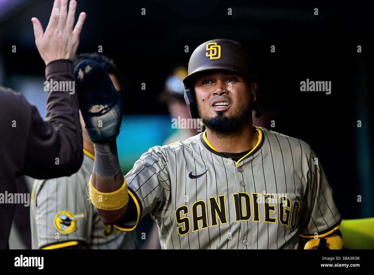 DENVER, CO - MAY 10: San Diego Padres first baseman Luis Arraez (4 ...