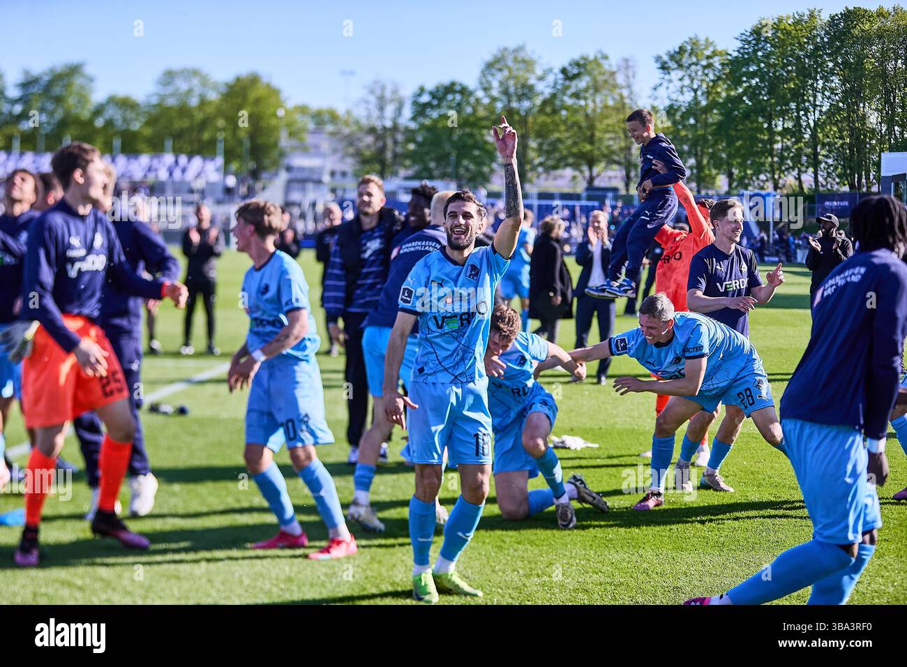 Aarhus, Denmark. 11th May, 2025. Noah Shamoun (18) of Randers FC seen ...