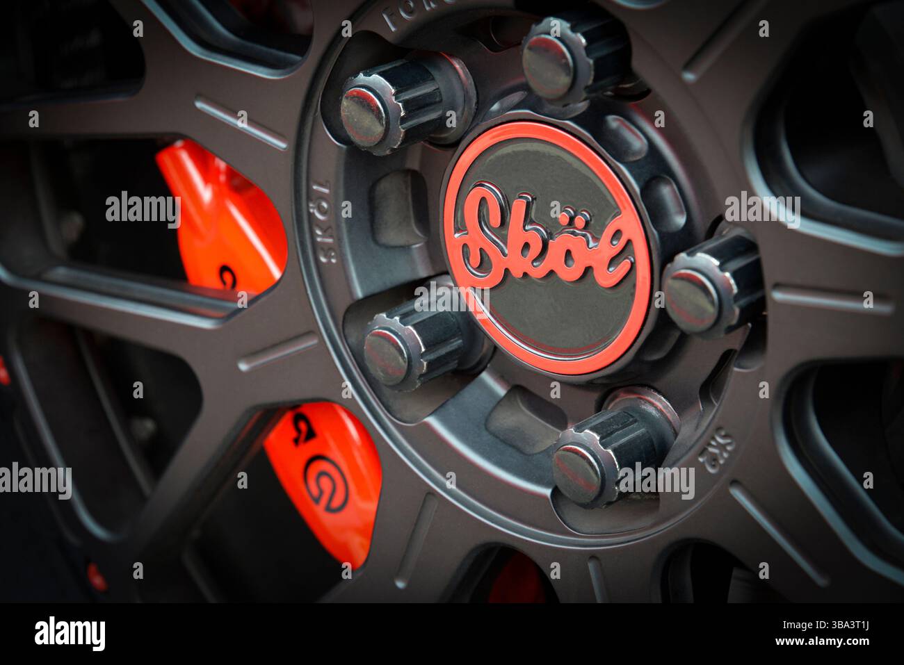 Skol wheel on car at car show Stock Photo - Alamy
