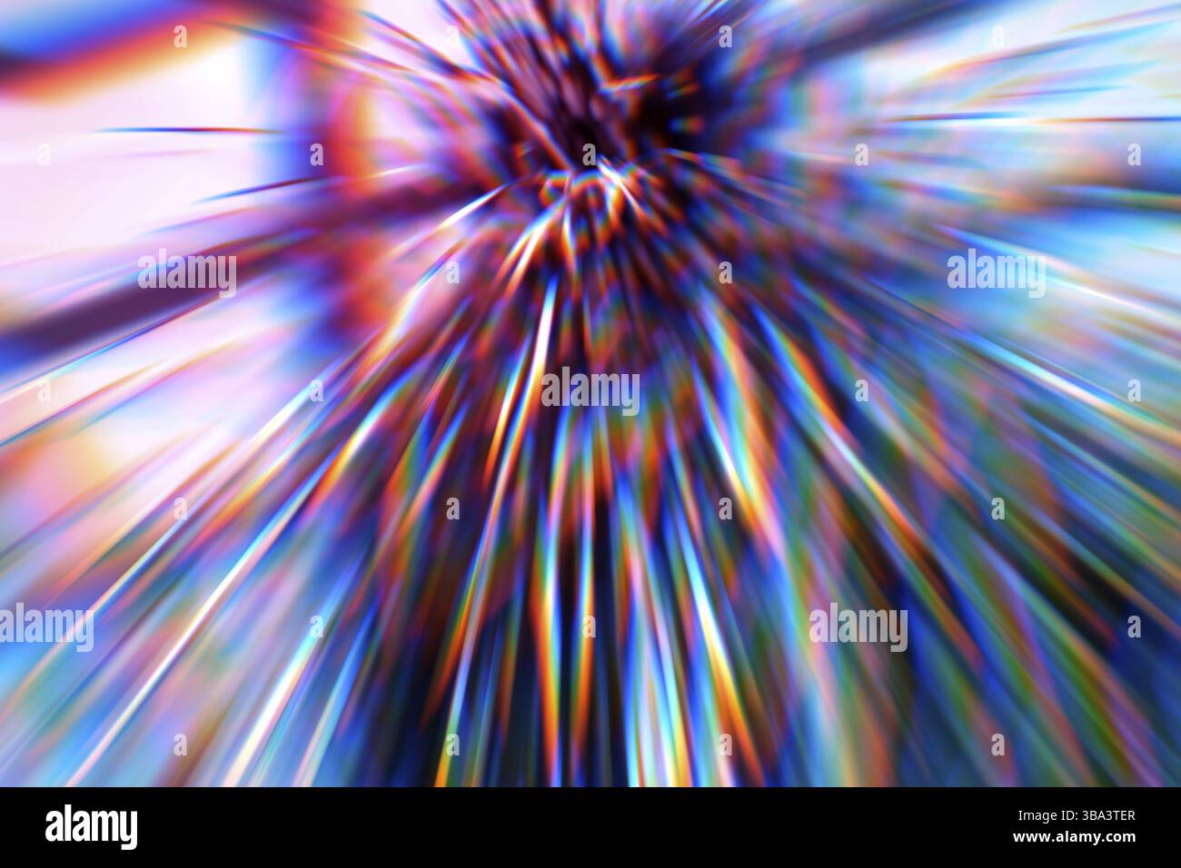 Optical lens effect with iridescent rays and iridescence Stock Photo ...