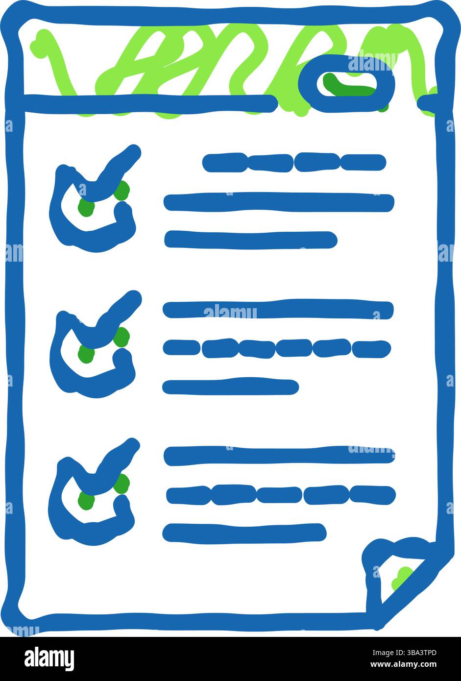 checklist list icon doodle illustration Stock Vector Image & Art - Alamy