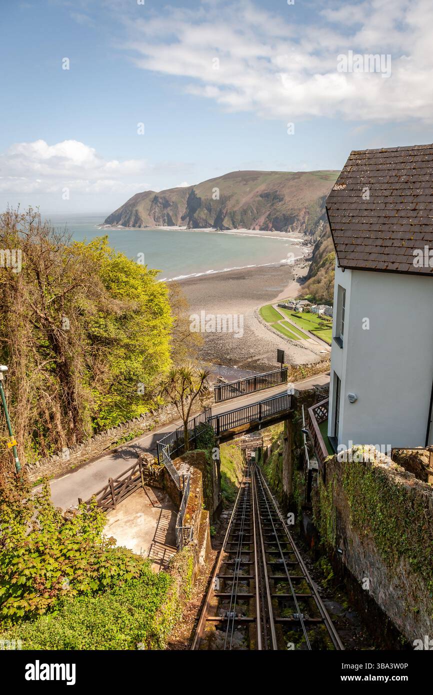 Lynmouth Bay and Foreland Point viewed from the Lynton and Lynmouth ...