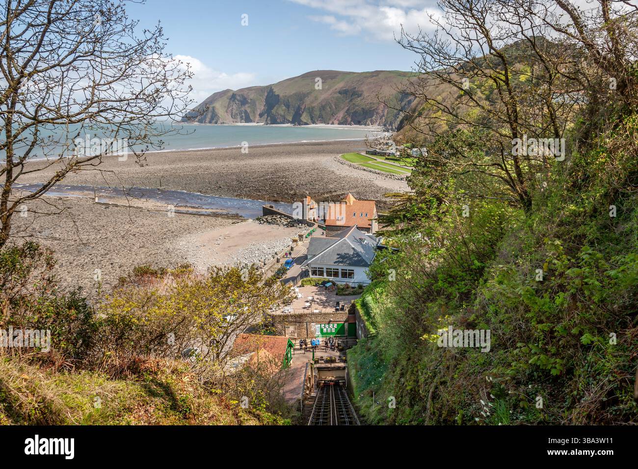 Lynmouth Bay and Foreland Point viewed from the Lynton and Lynmouth ...