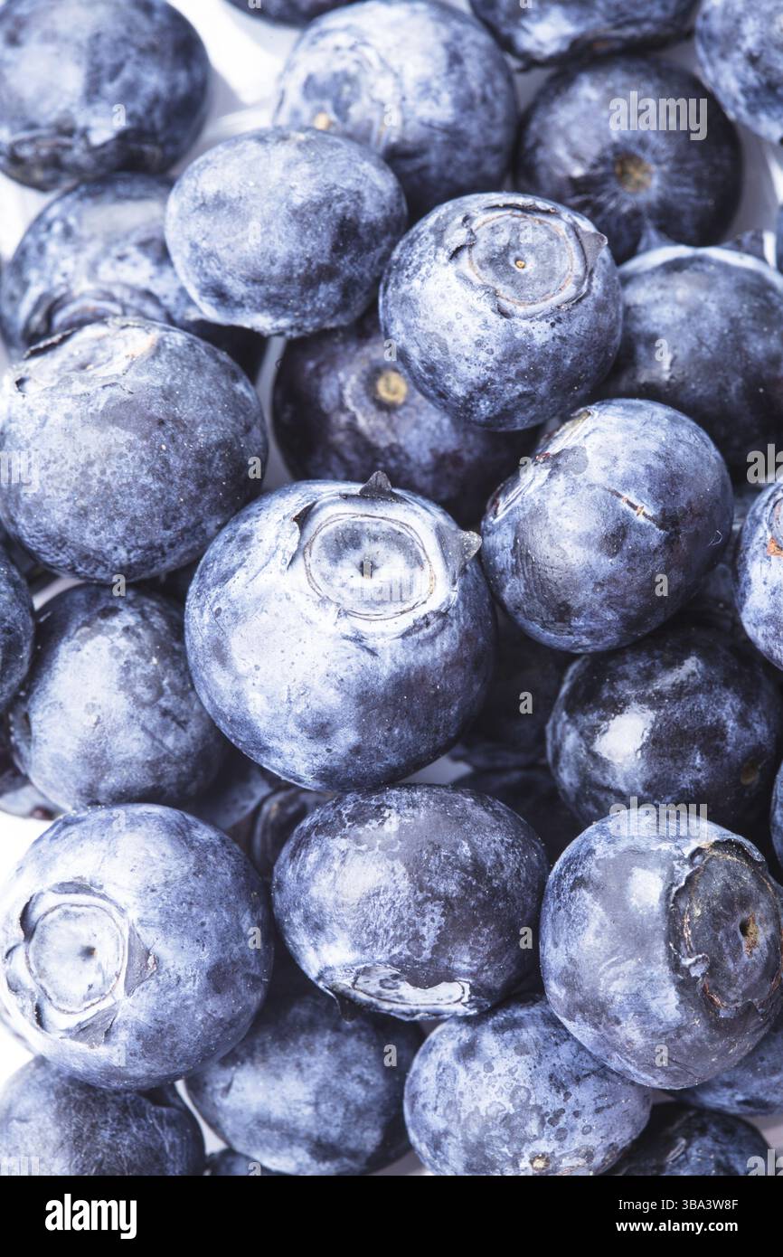 Blueberry berries close up as a background Stock Photo - Alamy