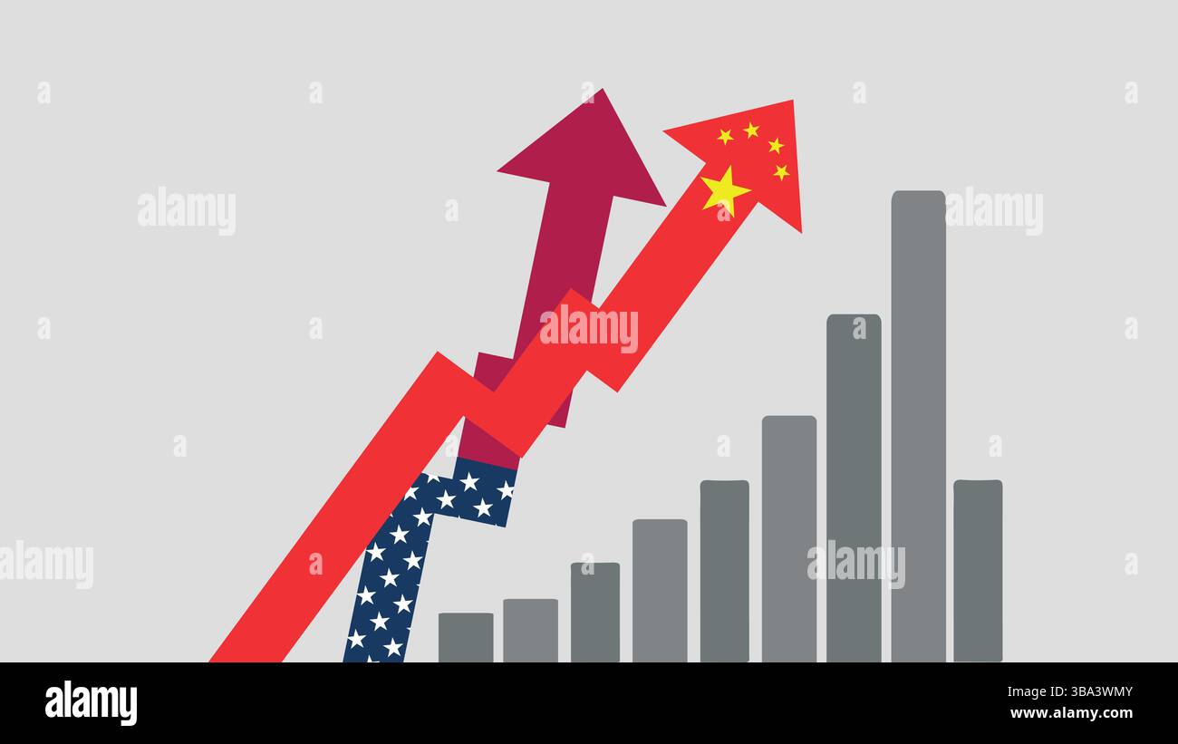 China Overtakes US in Economic Growth – Financial Bar Graph ...