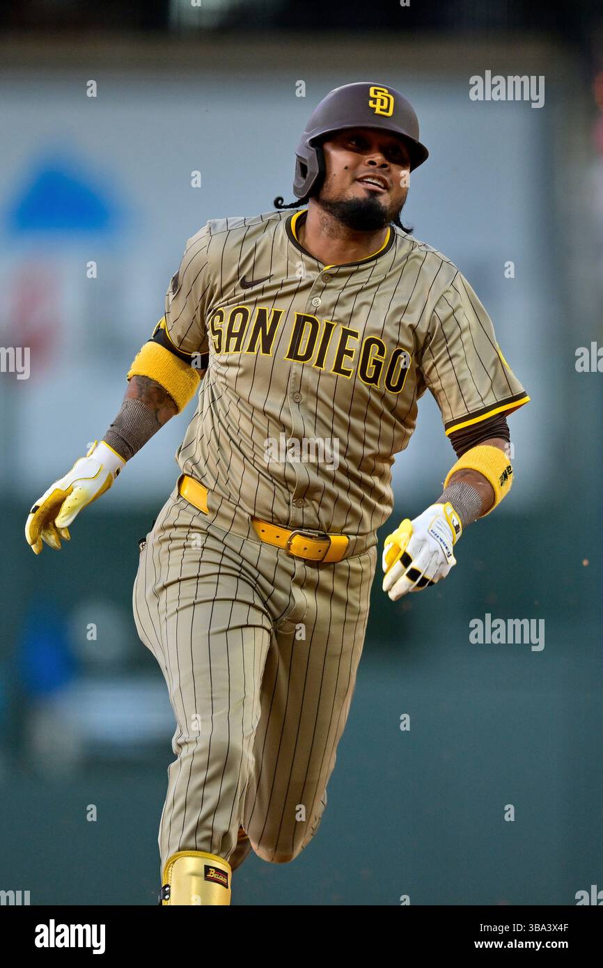 DENVER, CO - MAY 10: San Diego Padres first baseman Luis Arraez (4 ...