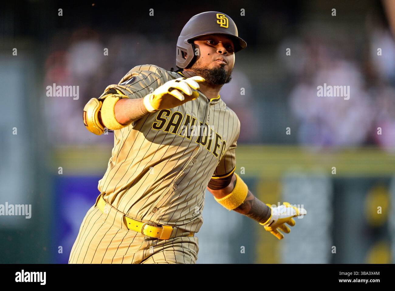 DENVER, CO - MAY 10: San Diego Padres first baseman Luis Arraez (4 ...