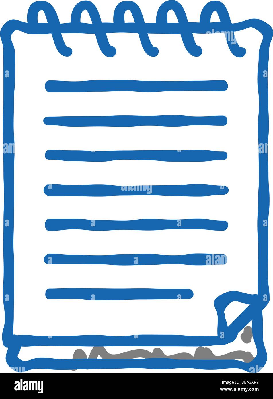 spiral notepad list icon doodle illustration Stock Vector Image & Art ...