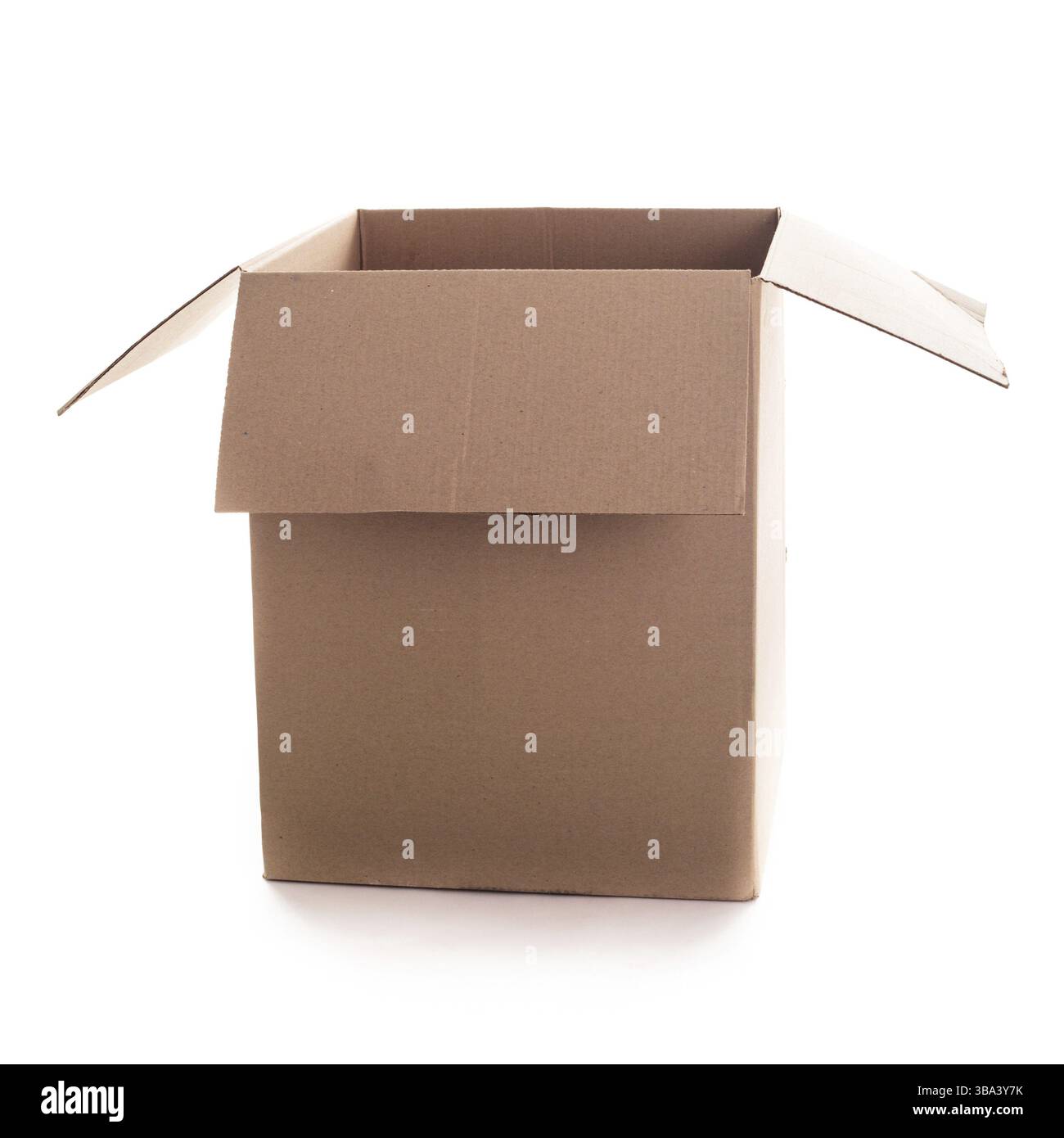 Big craft box isolated on white background Stock Photo - Alamy