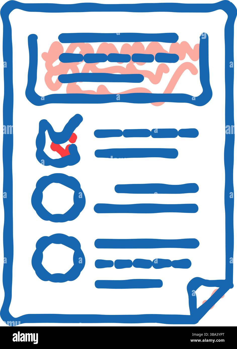 form list icon doodle illustration Stock Vector Image & Art - Alamy