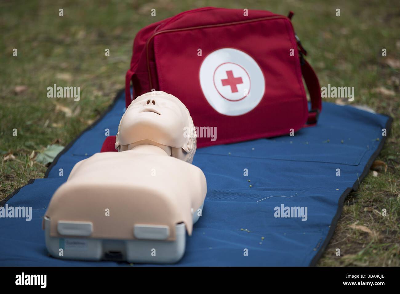 Layout for training in first aid. Training dummy for practicing ...