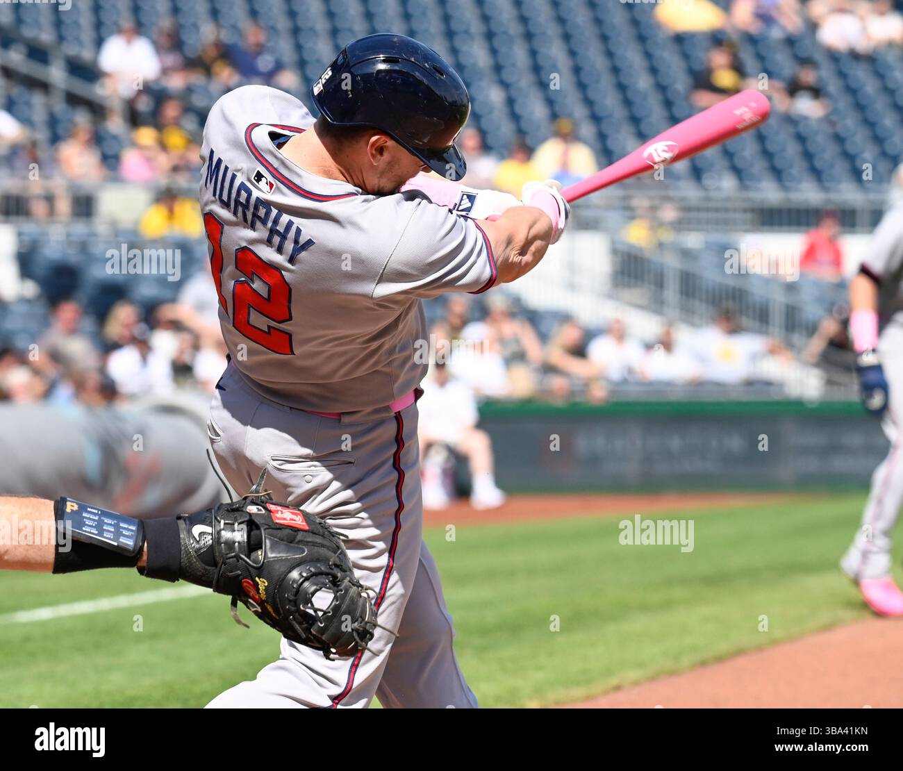 Pittsburgh, United States. 11th May, 2025. Atlanta Braves catcher Sean ...
