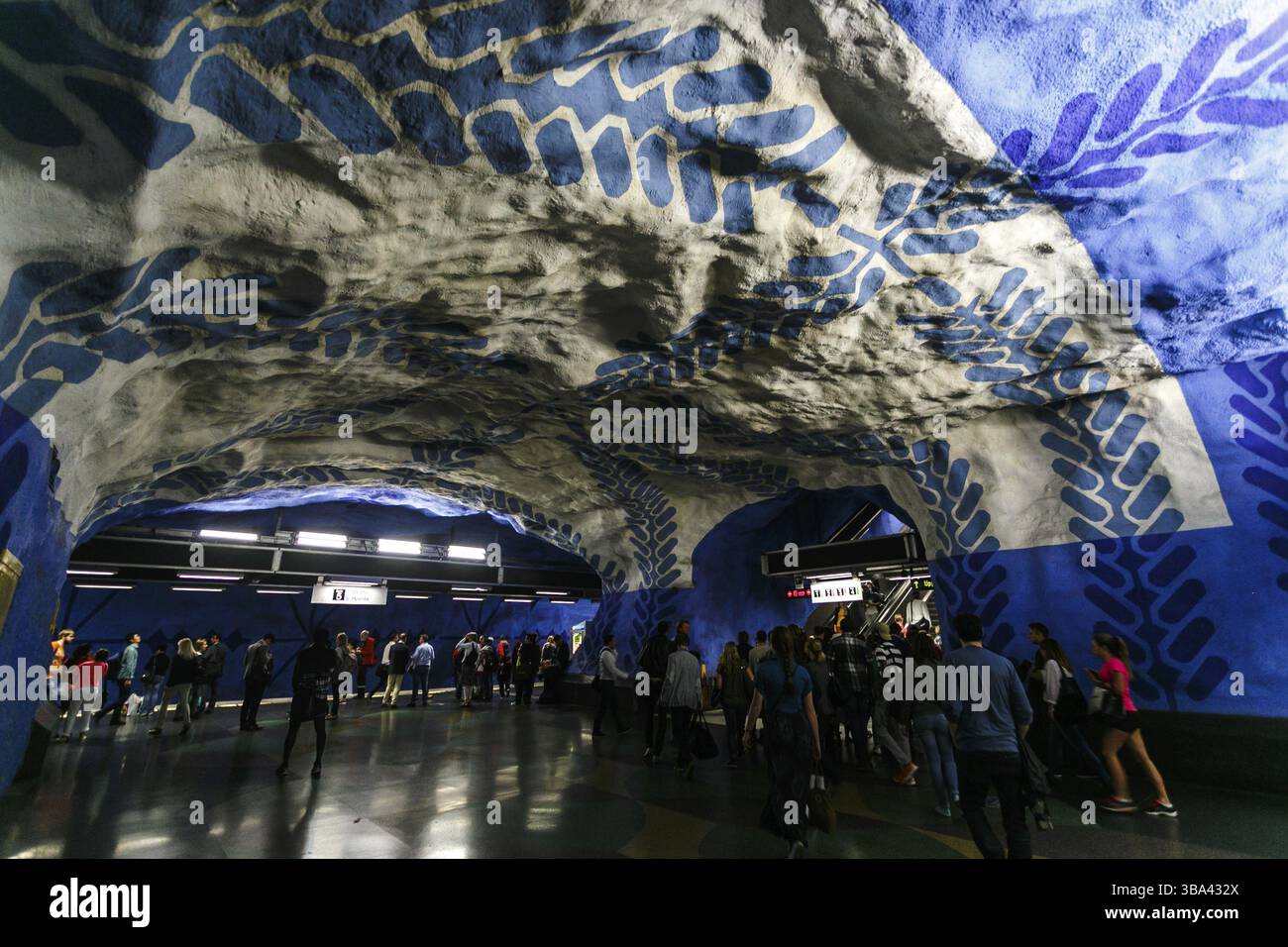 STOCKHOLM, SWEDEN - 22nd of May, 2014. Stockholm underground metro ...