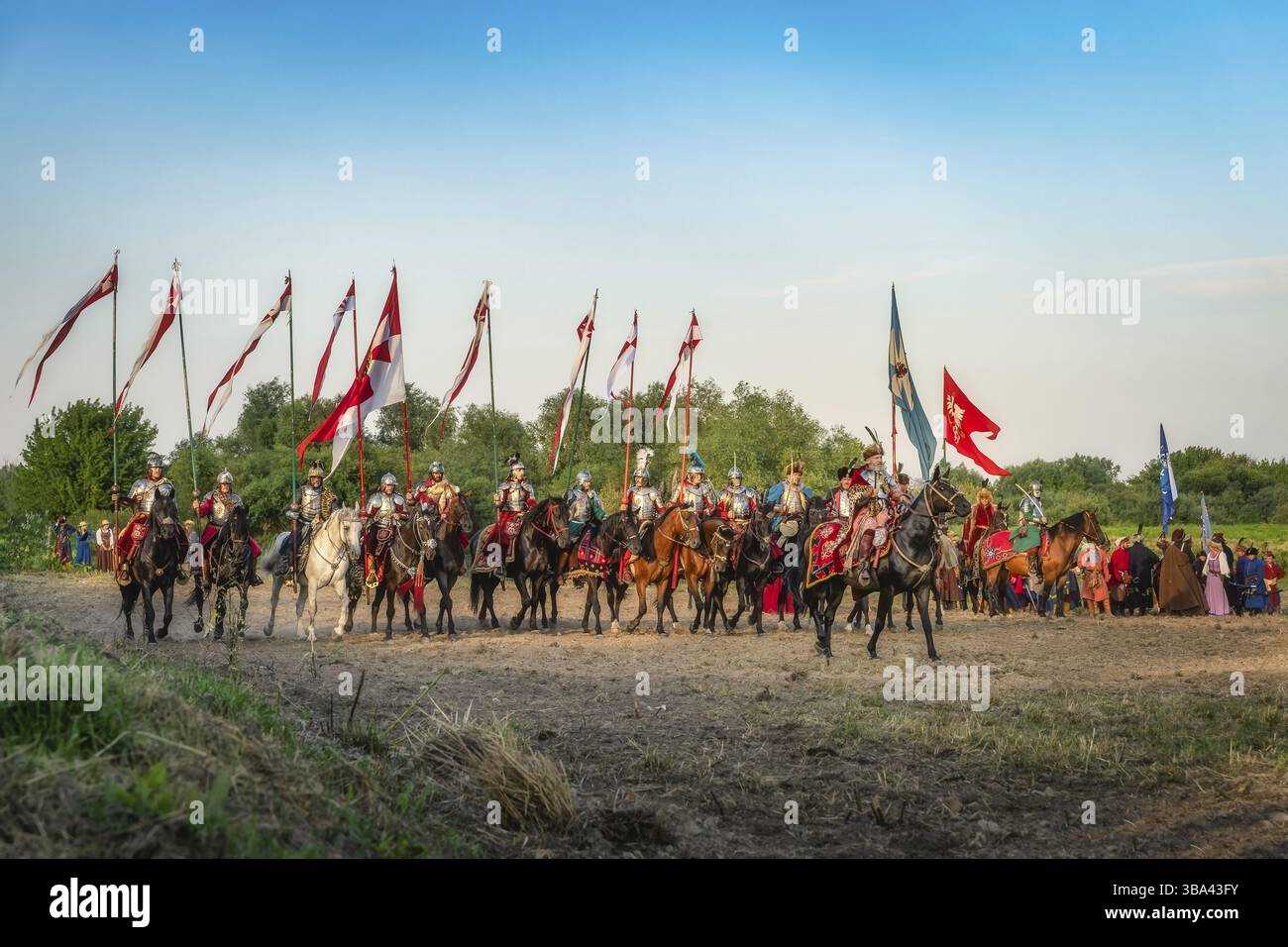 Gniew, Poland, Aug 2020 Castellan leading his hussars, Polish heavy ...