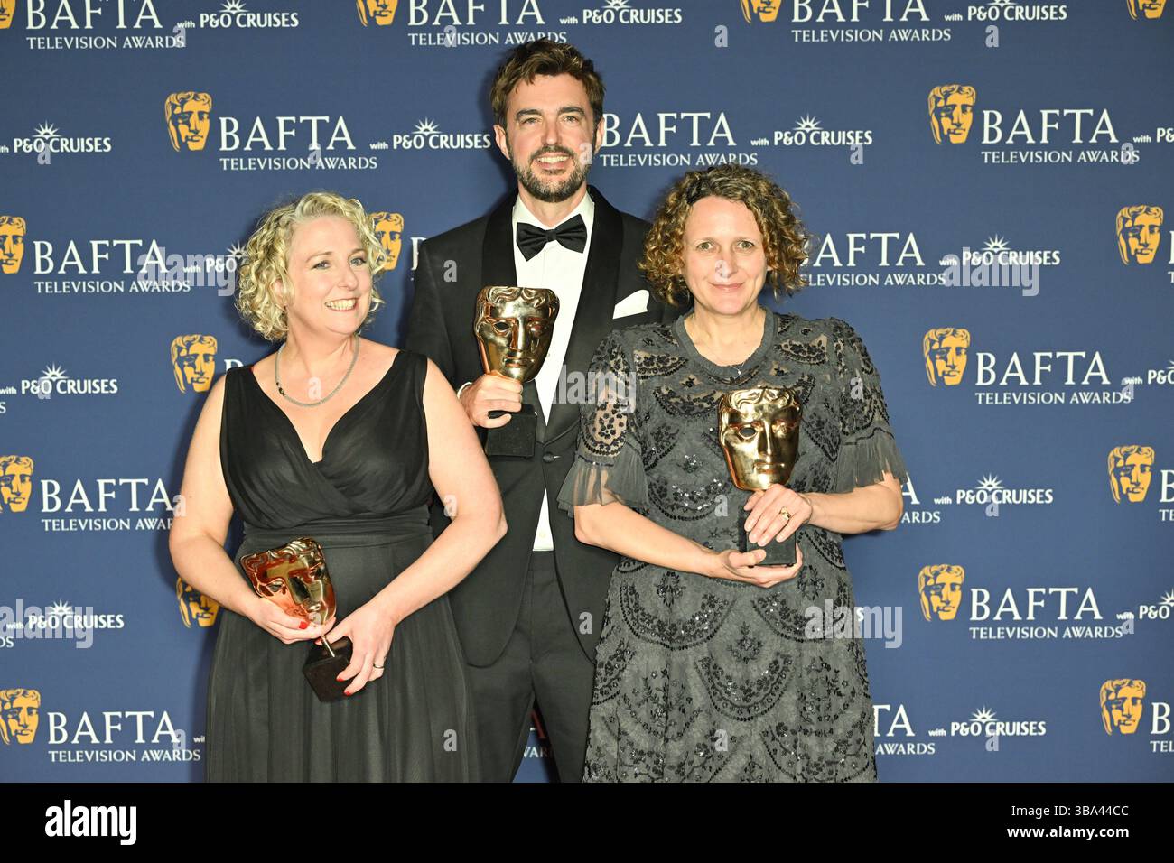 London, UK. 11th May, 2025. Gill Isles, Andrew Chaplin and Nerys Evans ...