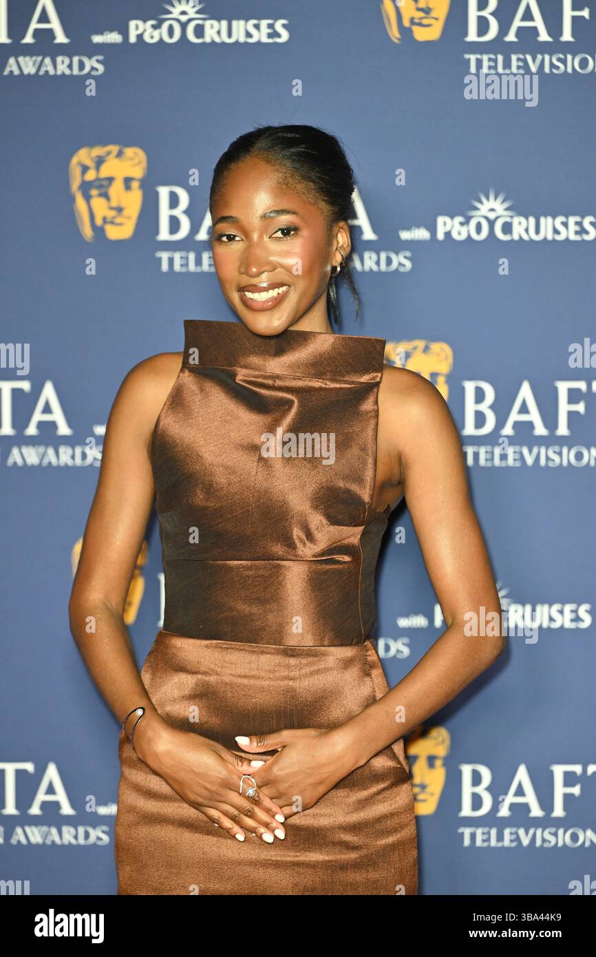 London, UK. 11th May, 2025. Adelayo Adedayo poses on the Winners Carpet ...