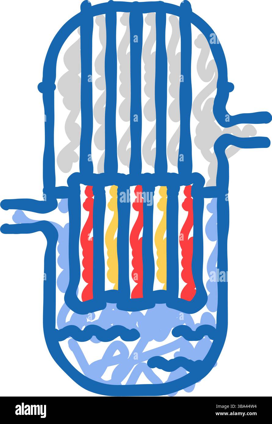 reactor nuclear energy icon doodle illustration Stock Vector Image ...