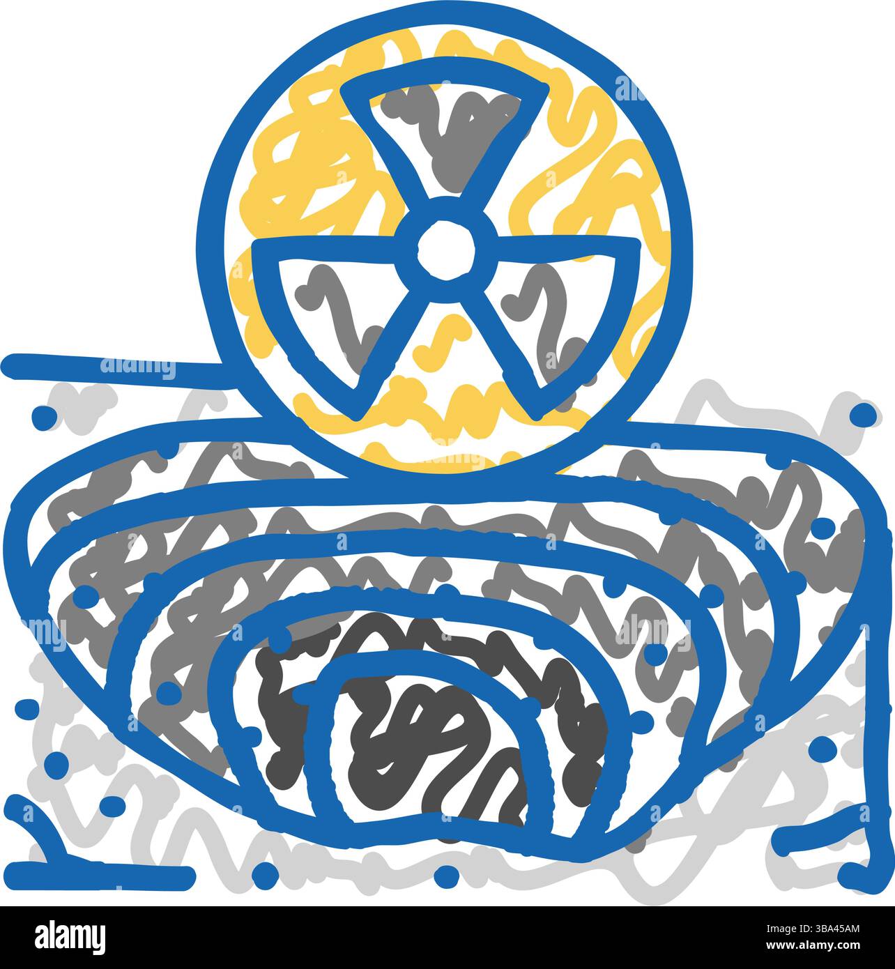 uranium mining nuclear energy icon doodle illustration Stock Vector ...