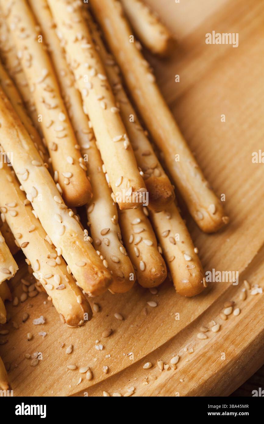 Different types of grissini - tradition Italian breadsticks Stock Photo ...