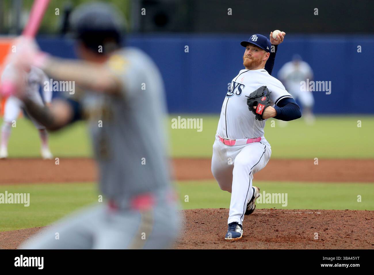 TAMPA, FL - May 11: Tampa Bay Rays Pitcher Drew Rasmussen (57) delivers ...
