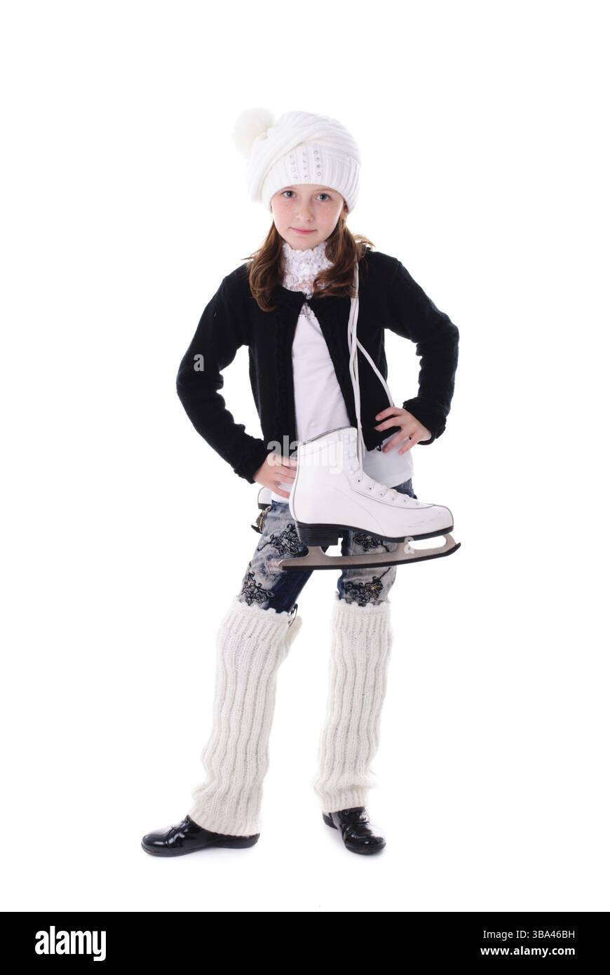 Girl in snow on Cut Out Stock Images & Pictures - Alamy