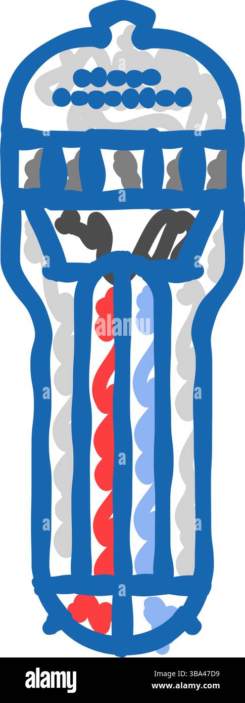 steam generation nuclear energy icon doodle illustration Stock Vector ...