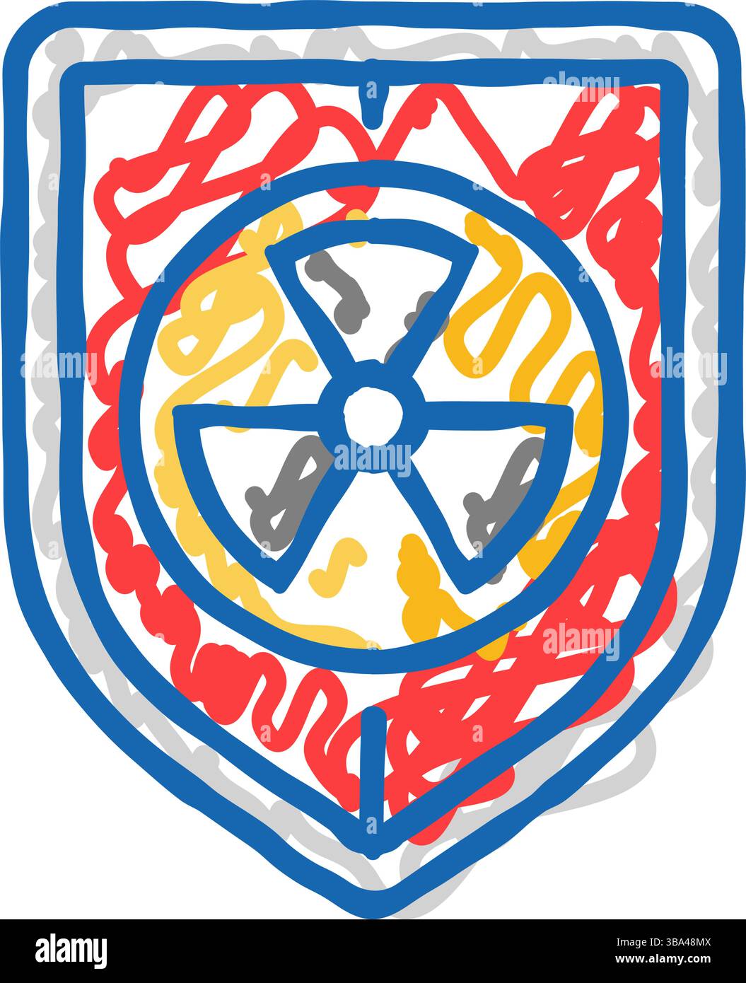 power generation nuclear energy icon doodle illustration Stock Vector ...