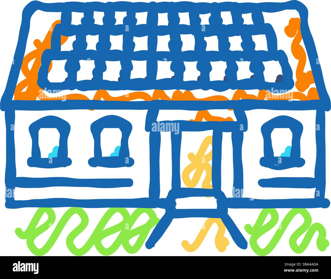 roof solar panel icon doodle illustration Stock Vector Image & Art - Alamy