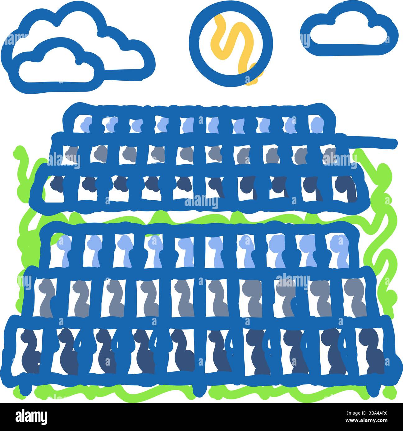 Photovoltaic panels solar farm Stock Vector Images - Alamy