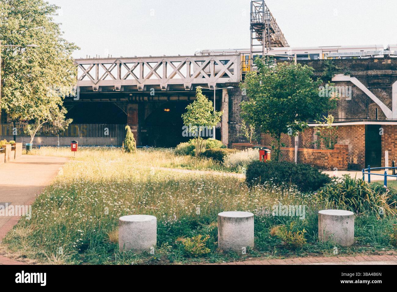 Druid street meadows open space Stock Photo - Alamy