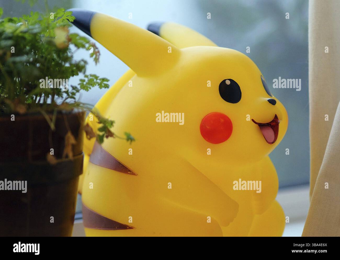 Pokemon center doll pikachu. doll pikachu in the garden. Pokemon is ...