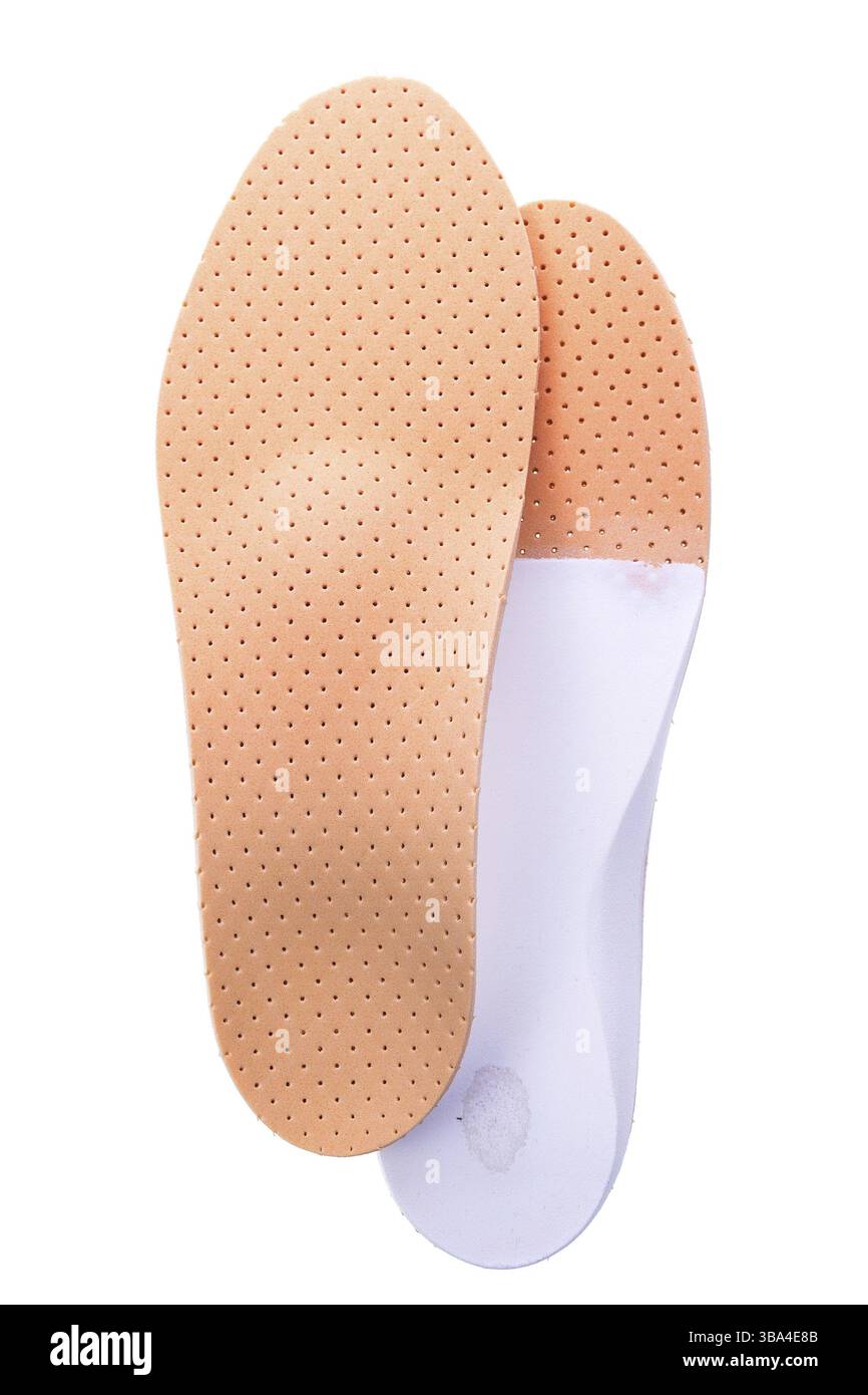 Orthotics on a white background. Insert in shoes to support the foot ...