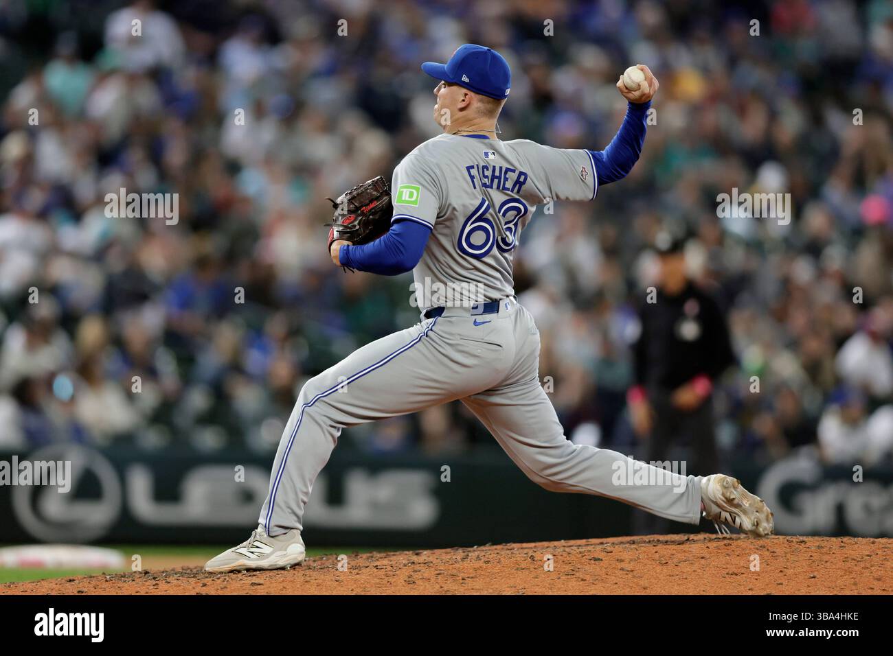 Toronto Blue Jays pitcher Braydon Fisher throws against the Seattle ...