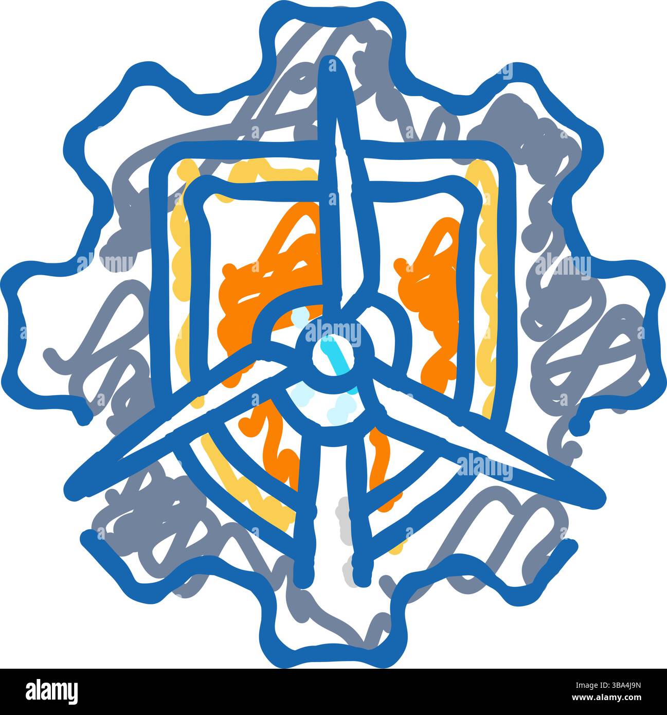 turbine safety wind icon doodle illustration Stock Vector Image & Art ...