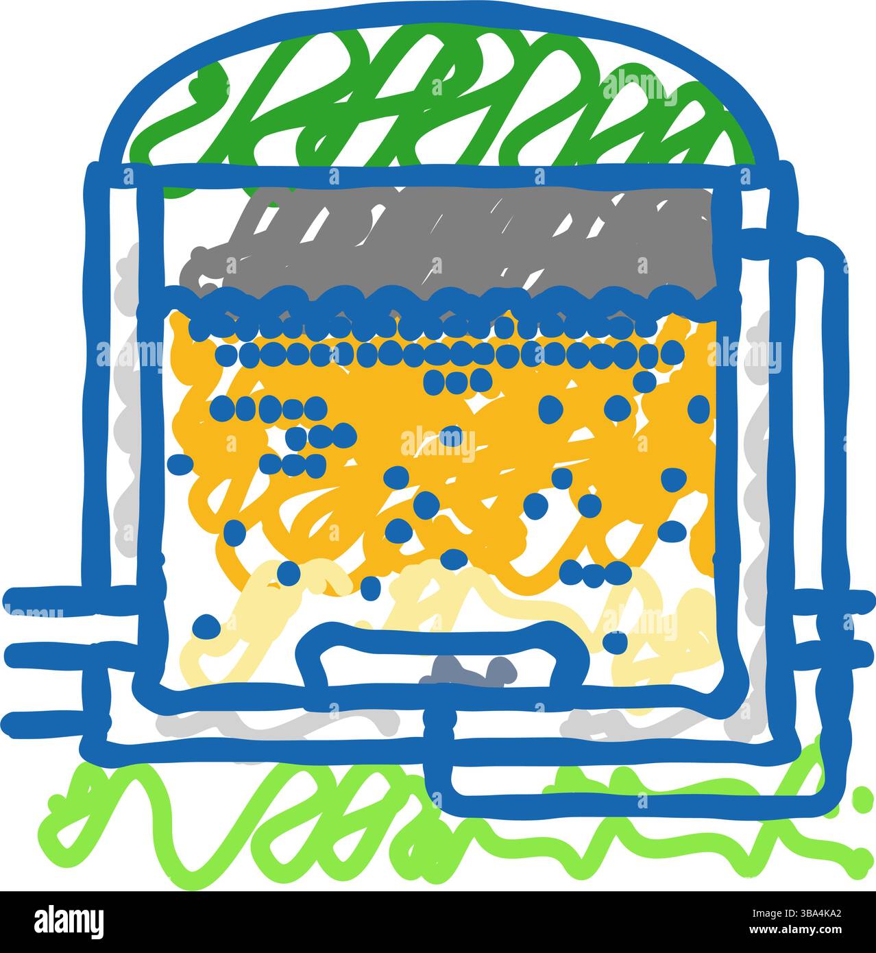 anaerobic digestion biomass icon doodle illustration Stock Vector Image ...