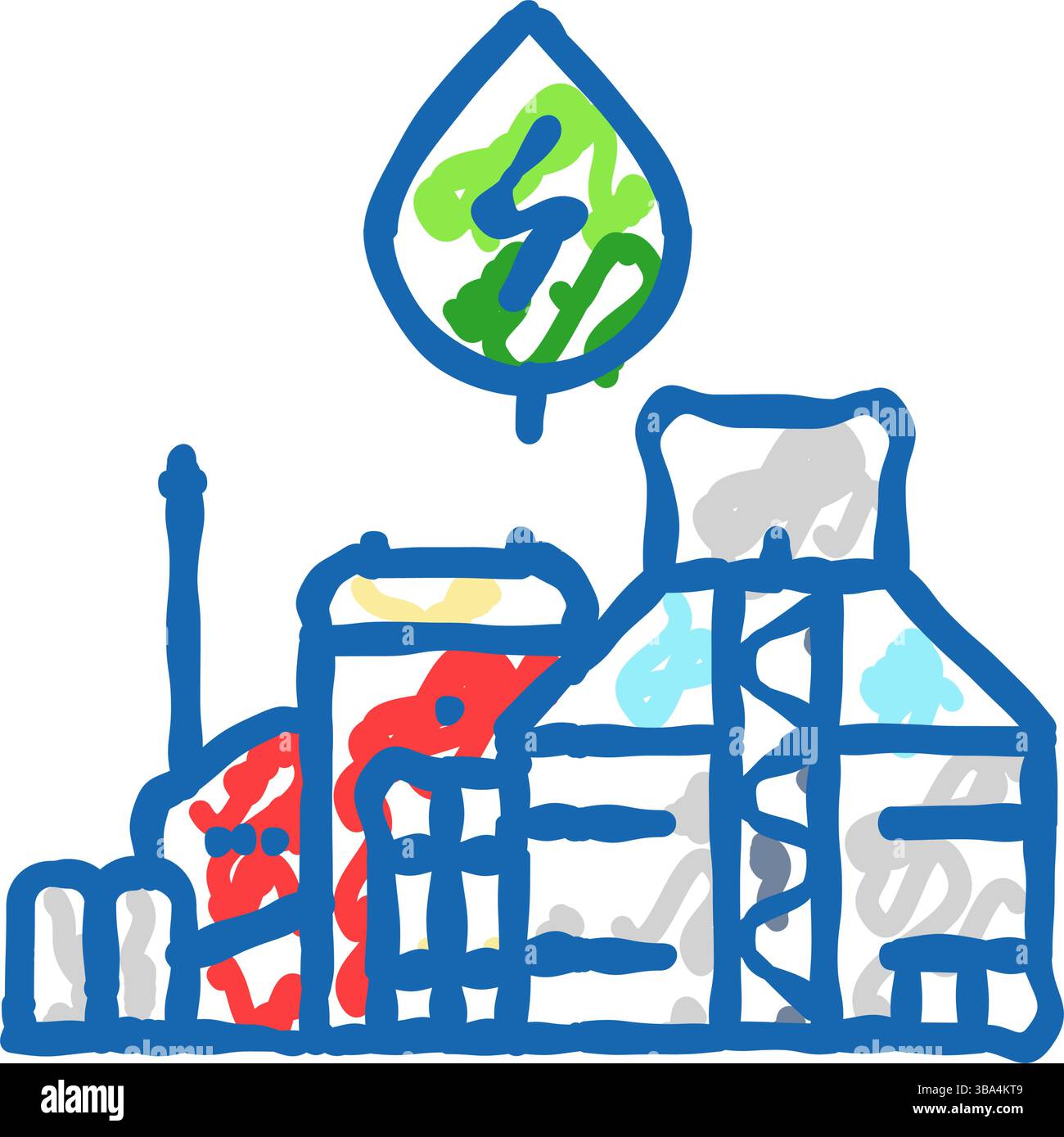 power grid biomass icon doodle illustration Stock Vector Image & Art ...