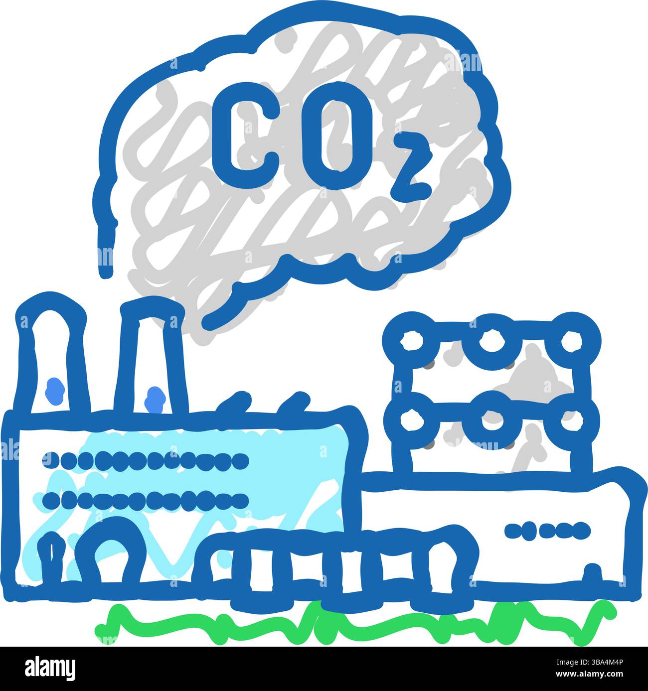 capture plant carbon icon doodle illustration Stock Vector Image & Art ...