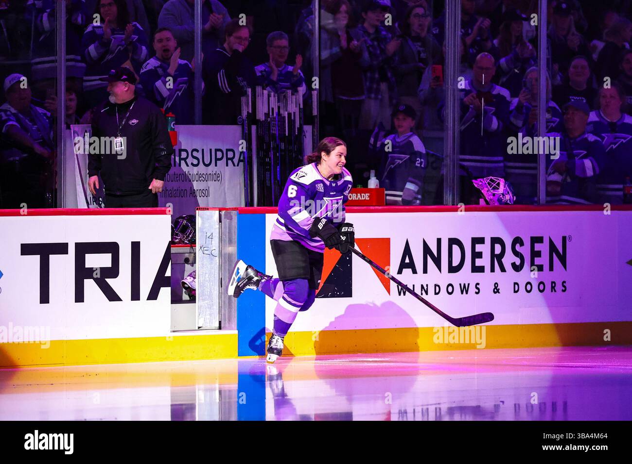 May 11th, 2025: Minnesota Frost forward Katy Knoll (6) skates on the ...