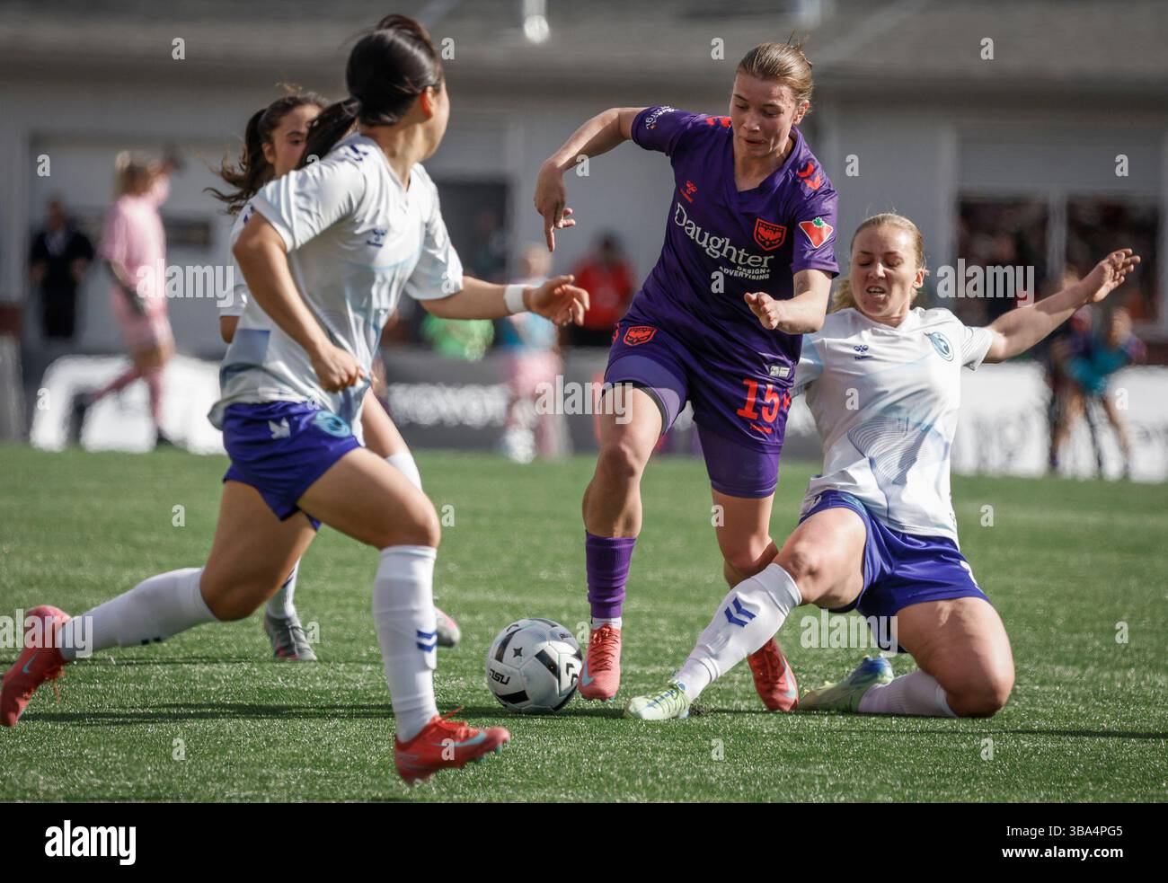 Ottawa Rapid's Ellen Gibson, right, checks Calgary Wild's Kahli Johnson ...