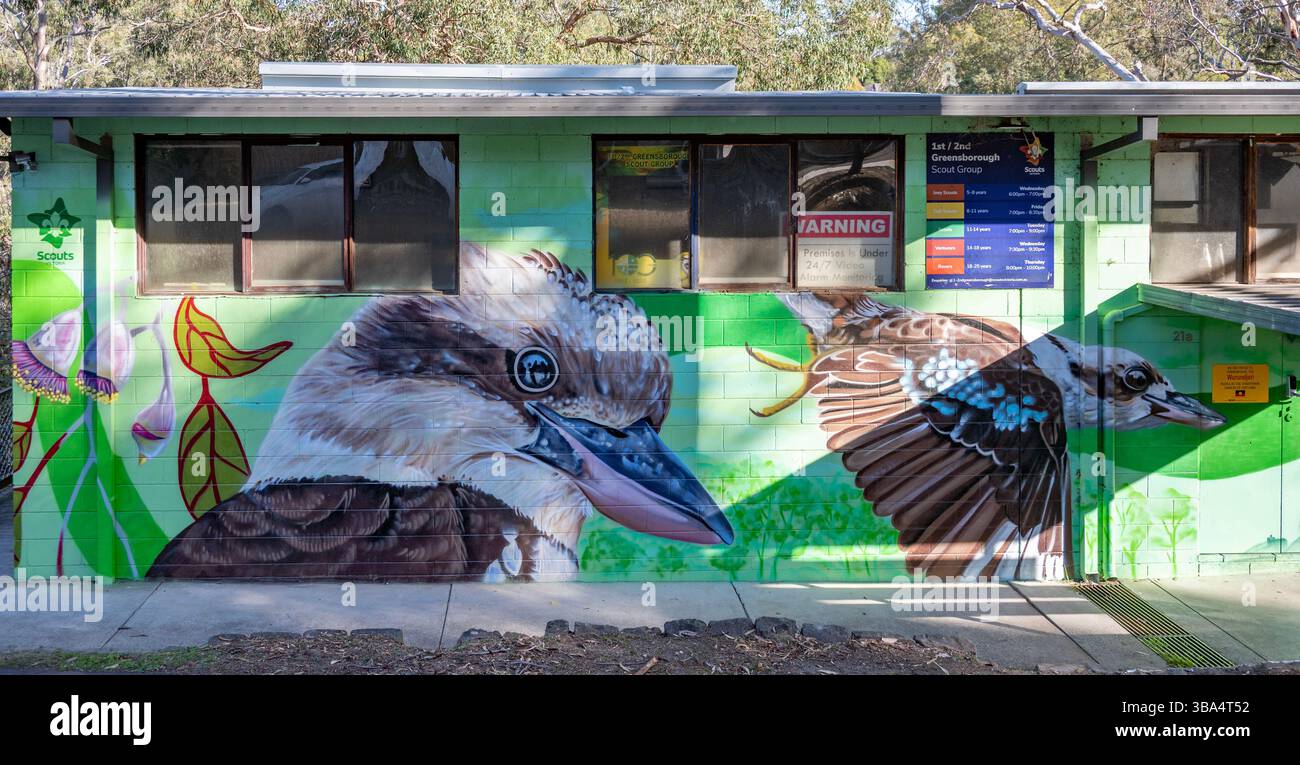 Street Art by Man of Darkness, Greensborough, Victoria, Australia Stock ...