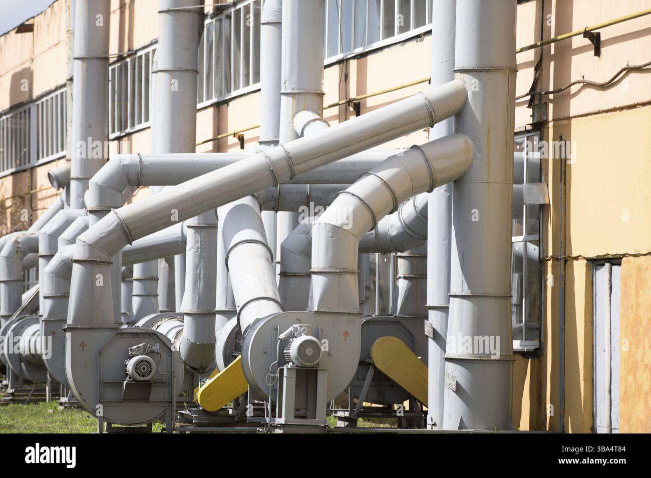 Ventilation pipes in the plant shop. Ventilation system Stock Photo - Alamy
