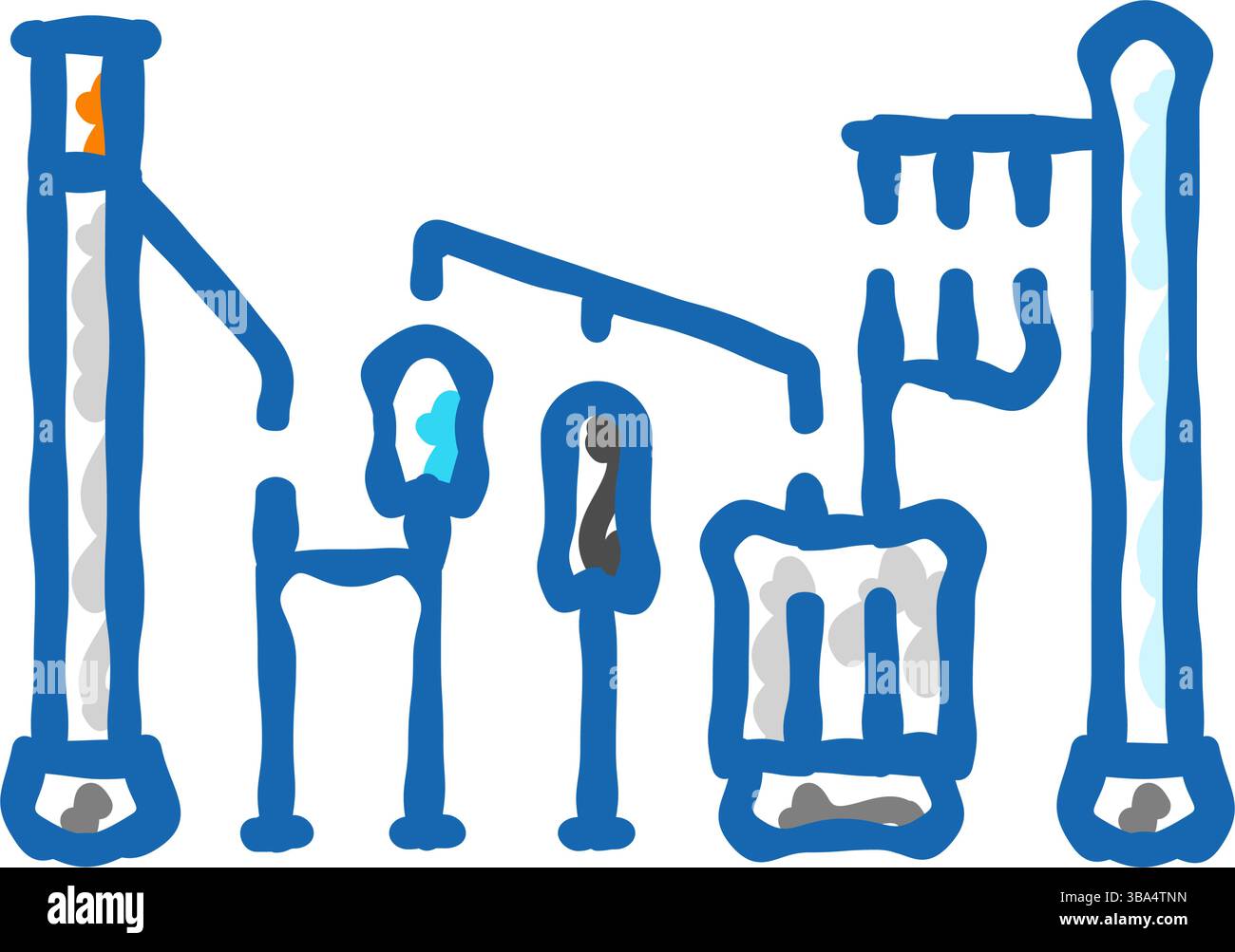 substation electric grid icon doodle illustration Stock Vector Image ...