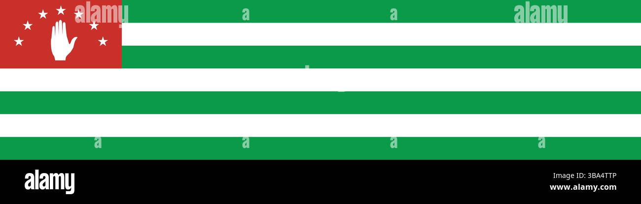 Flag of Abkhazia. Abkhazia flag long banner digital vector illustration ...